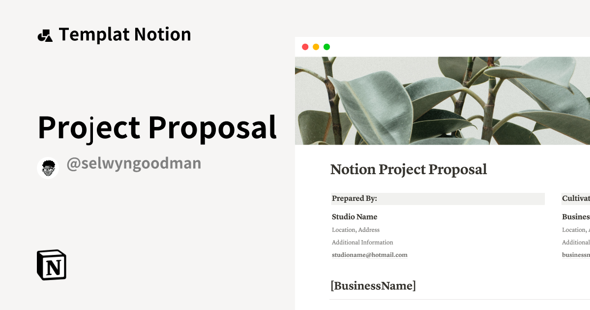 Templat Project Proposal | Notion Marketplace