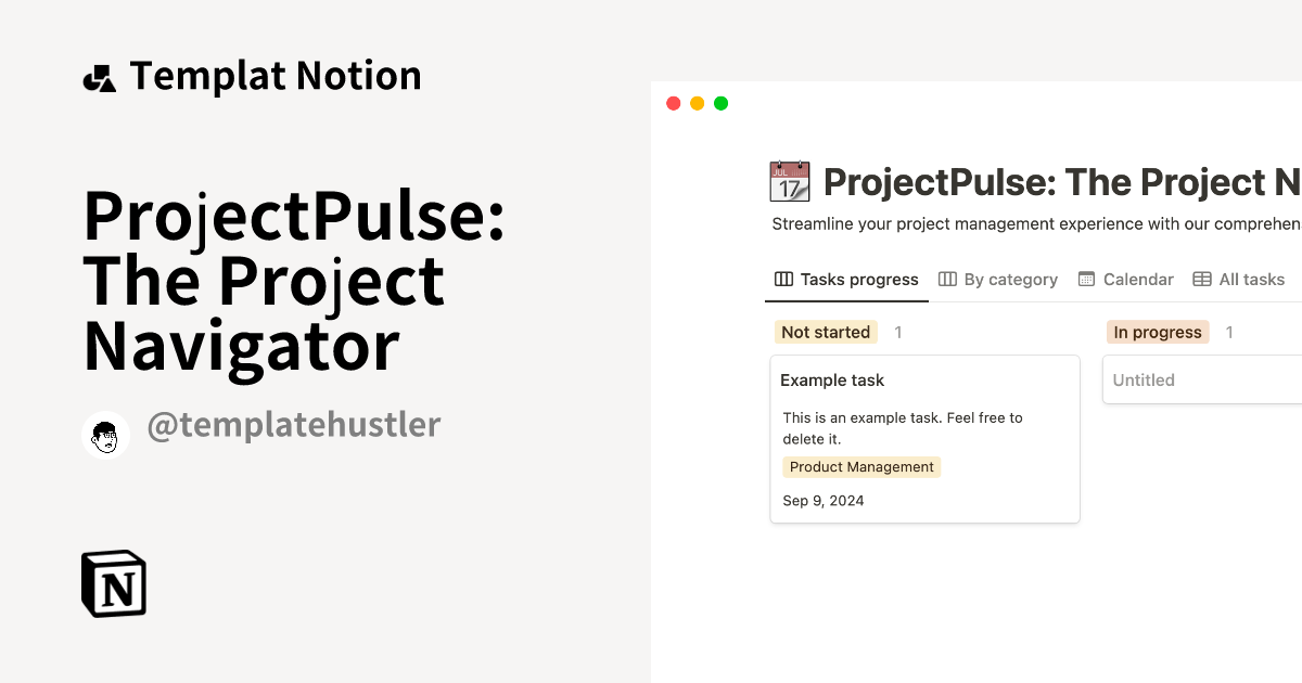 ProjectPulse: The Project Navigator Templat oleh templatehustler ...