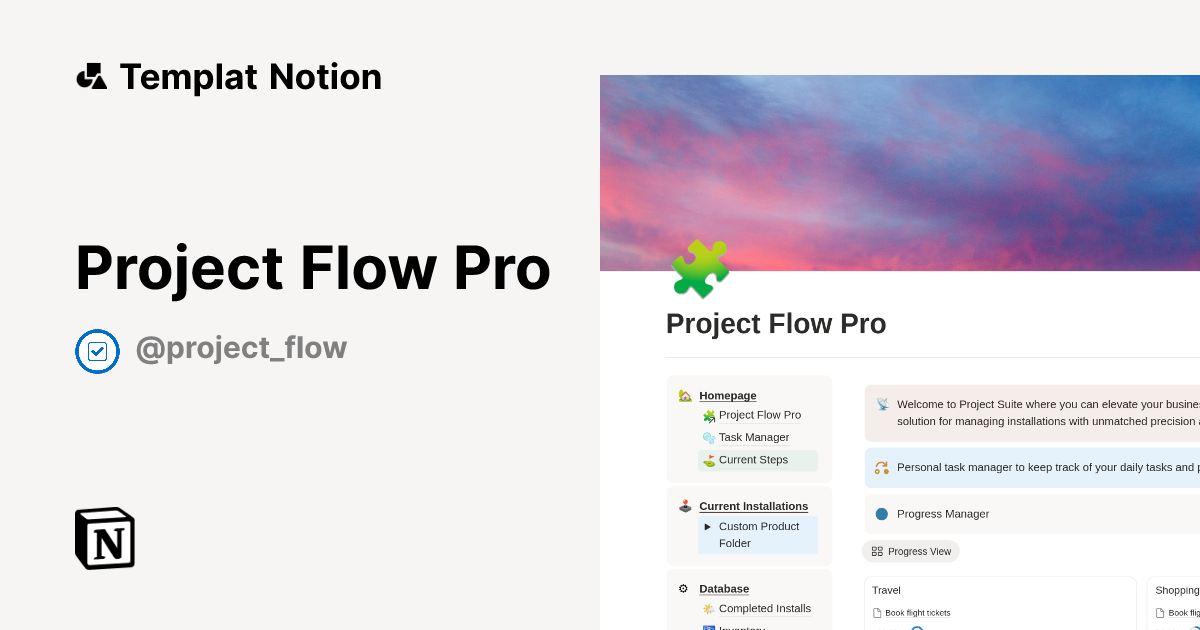 Templat Project Flow Pro | Notion Marketplace