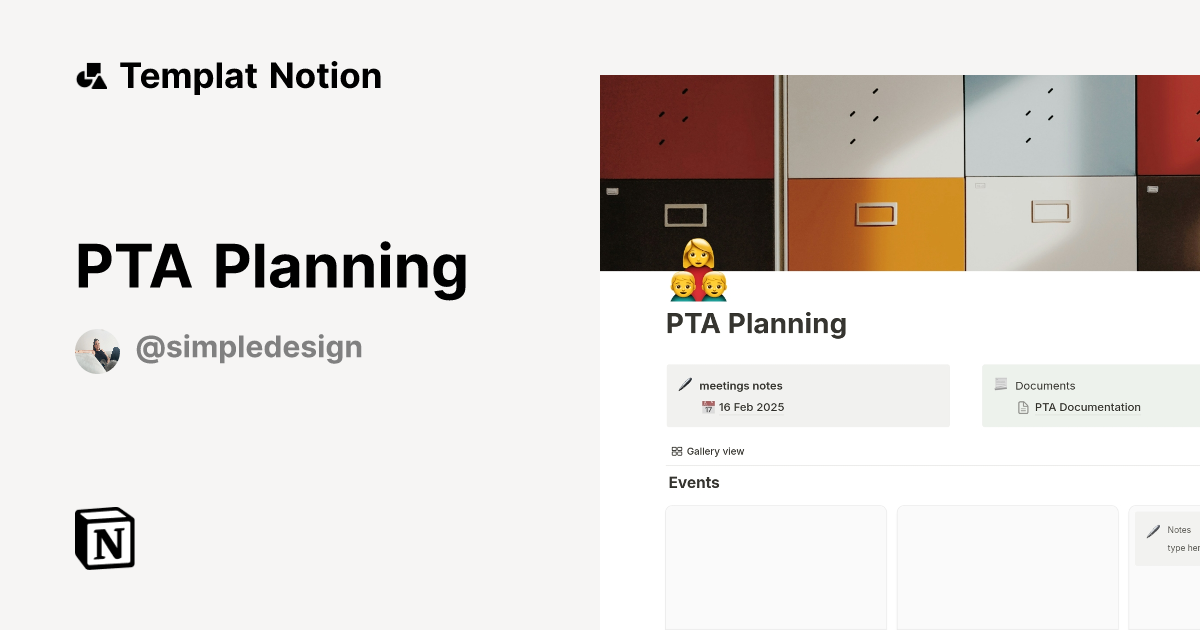 Templat PTA Planning | Notion Marketplace