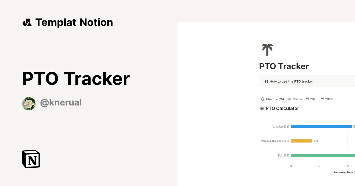 Templat PTO Tracker | Notion Marketplace
