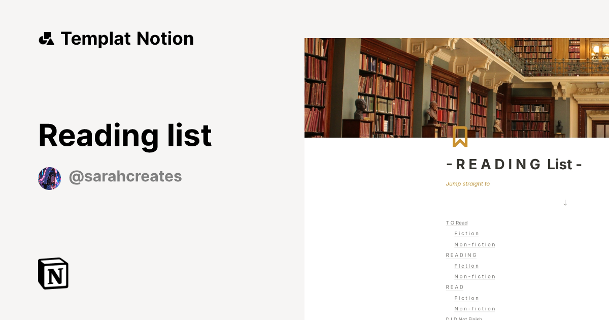 Templat Reading list | Notion Marketplace