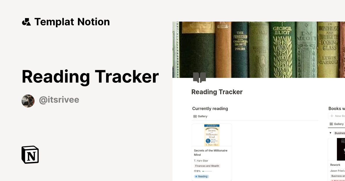 Templat Reading Tracker | Notion Marketplace