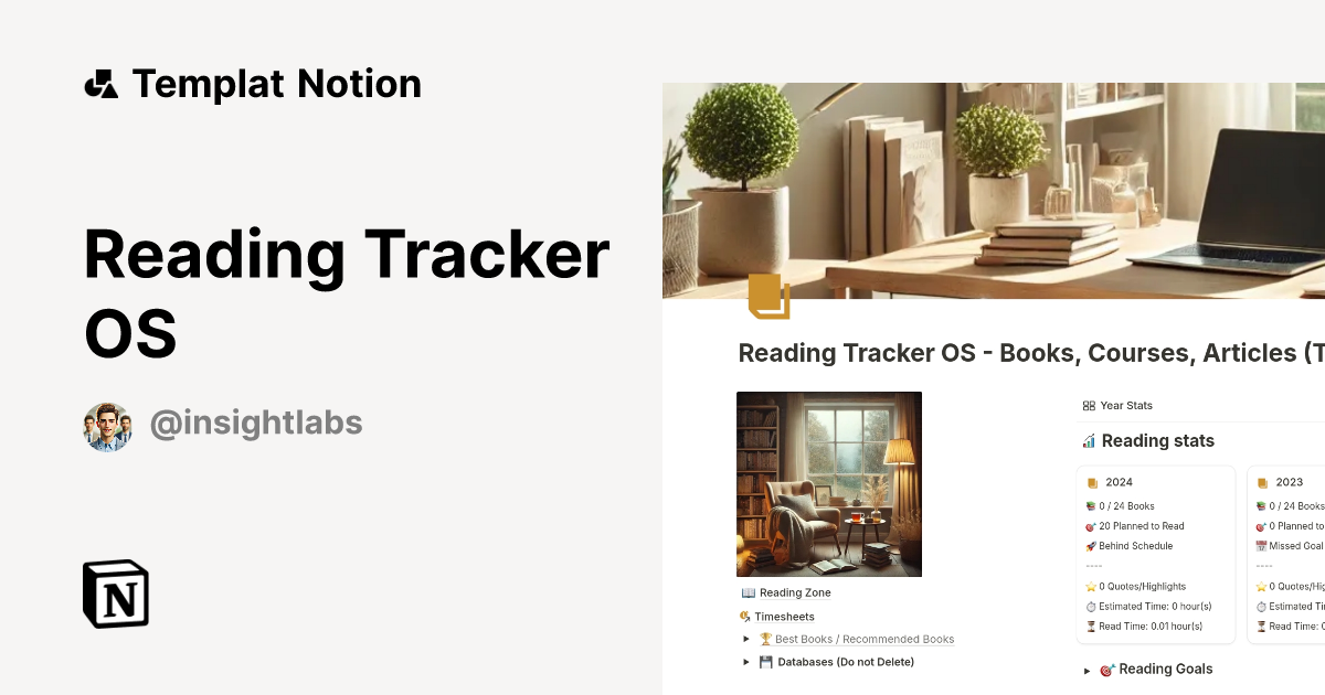 Templat Reading Tracker OS | Notion Marketplace