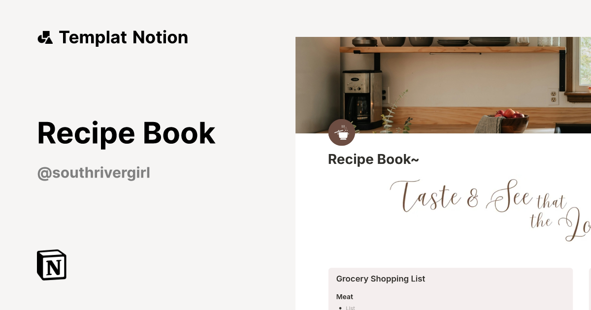 Templat Recipe Book | Notion Marketplace