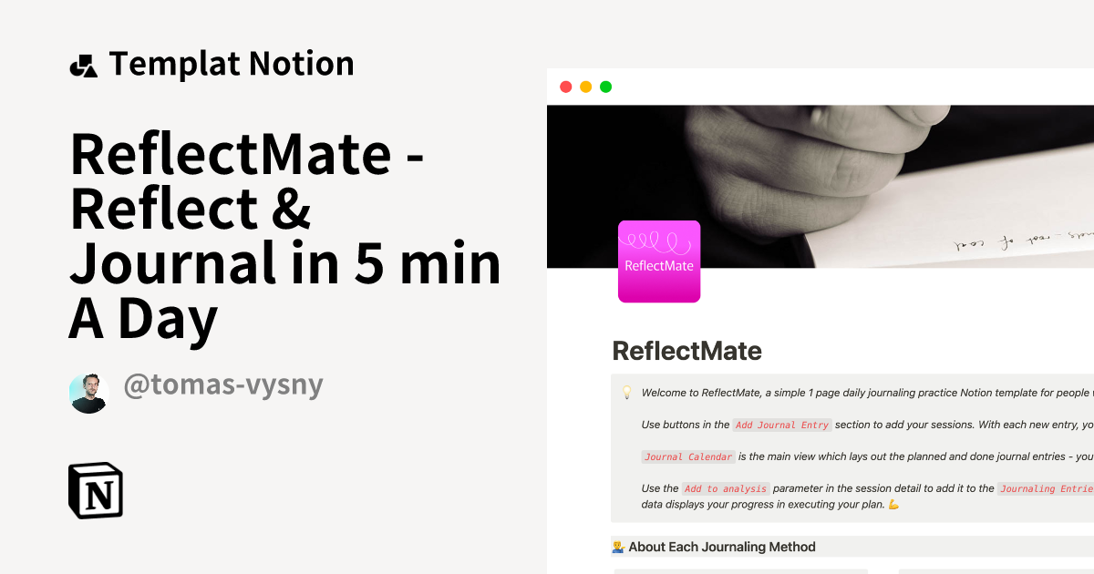 ReflectMate - Reflect & Journal in 5 min A Day Templat oleh Tomas Vysny ...