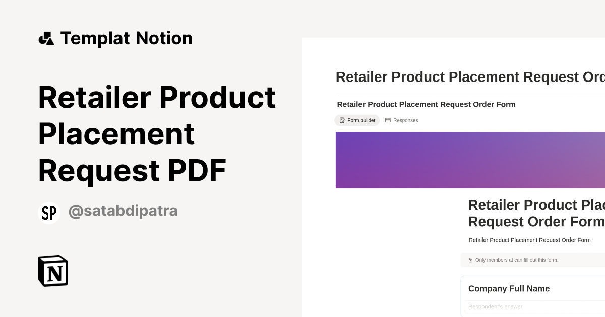 Retailer Product Placement Request PDF Templat oleh Satabdi Patra ...