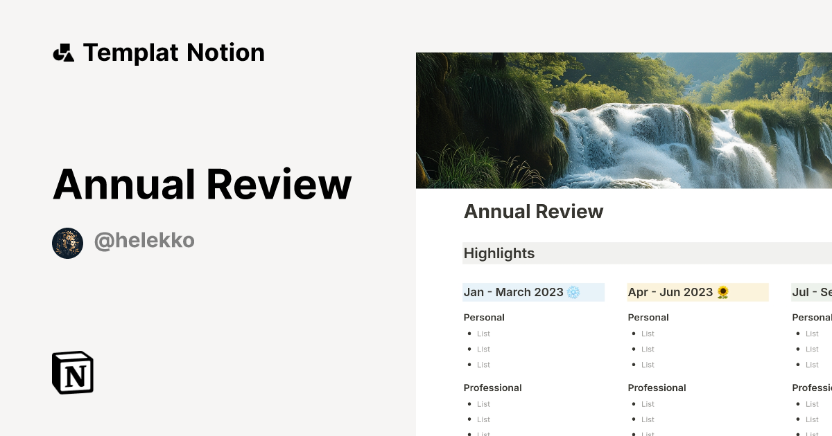 Templat Annual Review | Notion Marketplace