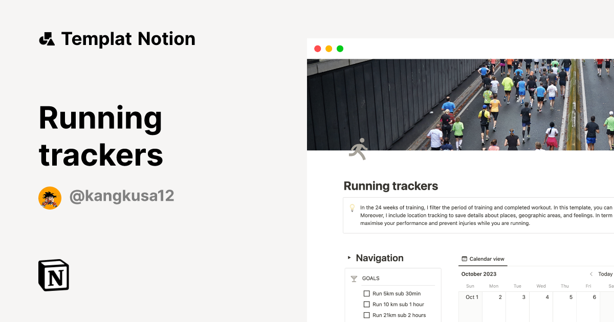 Templat Running trackers | Notion Marketplace