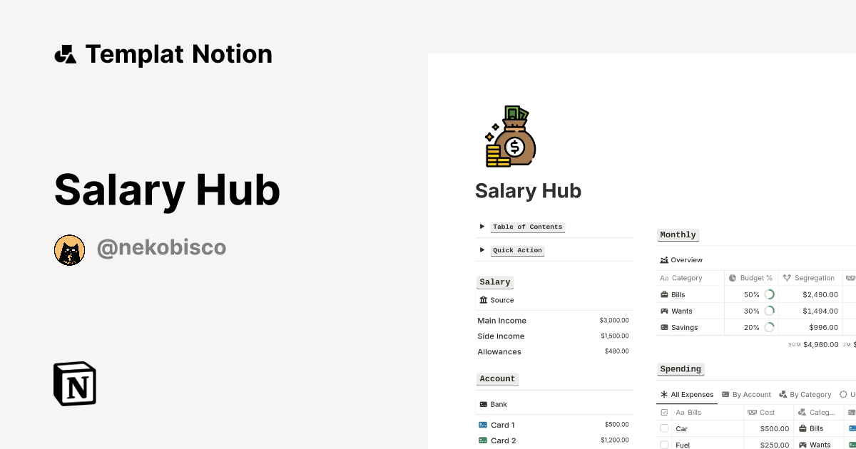 Templat Salary Hub | Notion Marketplace