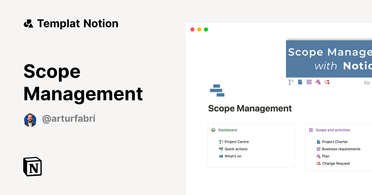 Templat Scope Management | Notion Marketplace