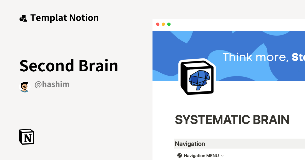 Templat Second Brain | Notion Marketplace