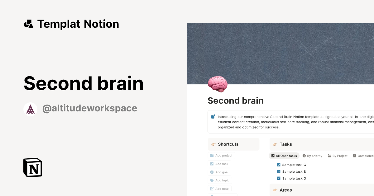 Templat Second brain | Notion Marketplace