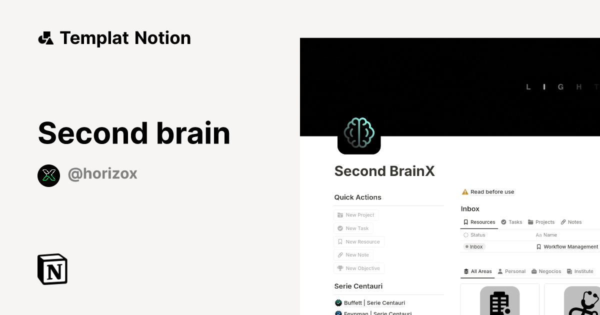 Templat Second brain | Notion Marketplace