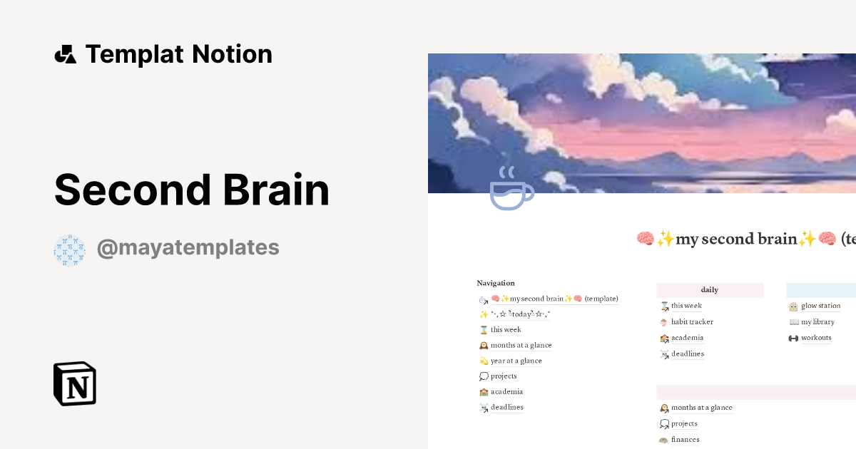 Templat Second Brain | Notion Marketplace