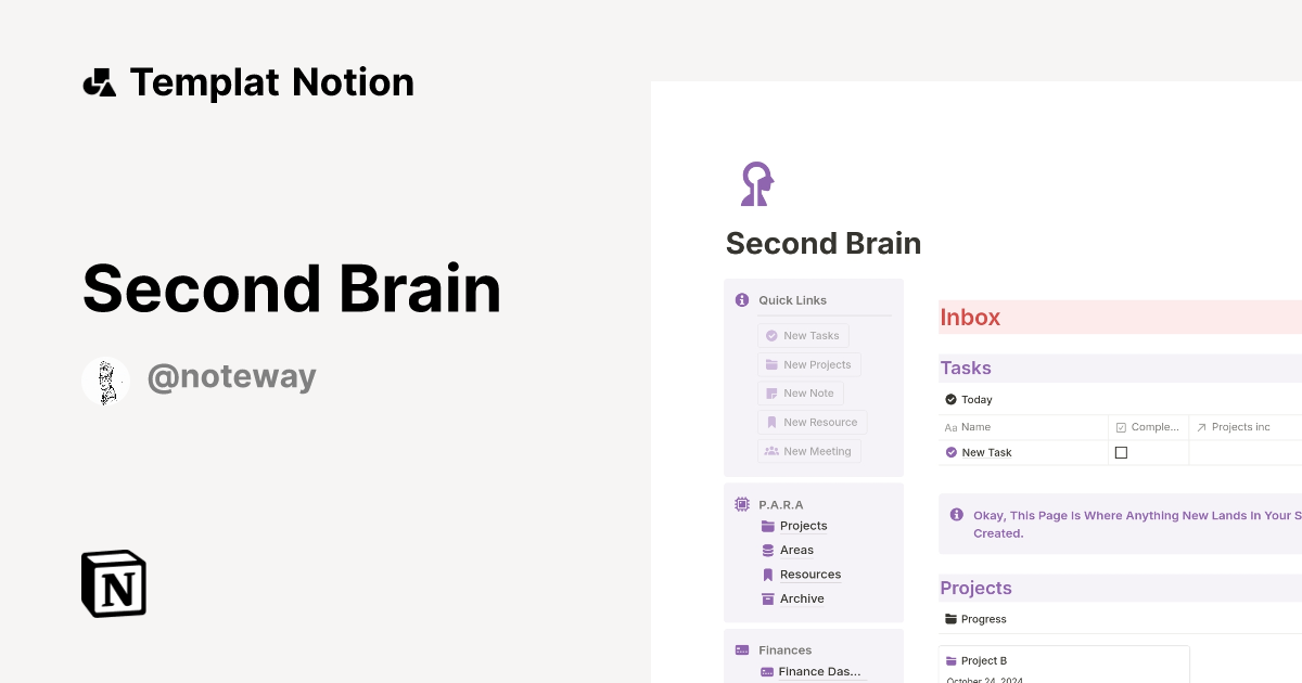 Templat Second Brain | Notion Marketplace