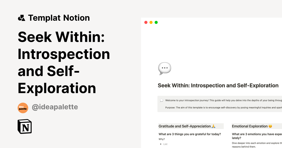 Seek Within: Introspection and Self-Exploration Templat oleh Idea ...
