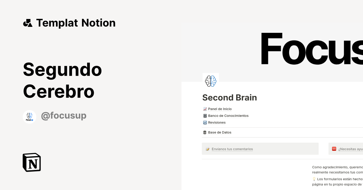 Templat Segundo Cerebro | Notion Marketplace