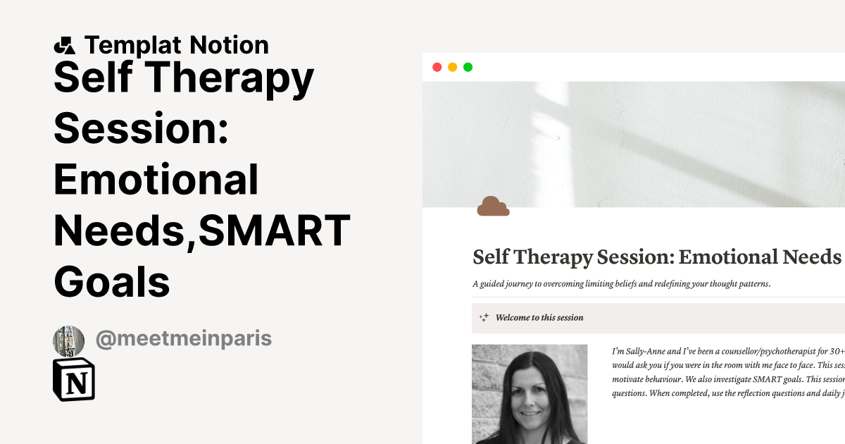 Self Therapy Session: Emotional Needs,SMART Goals Templat oleh Meet me ...