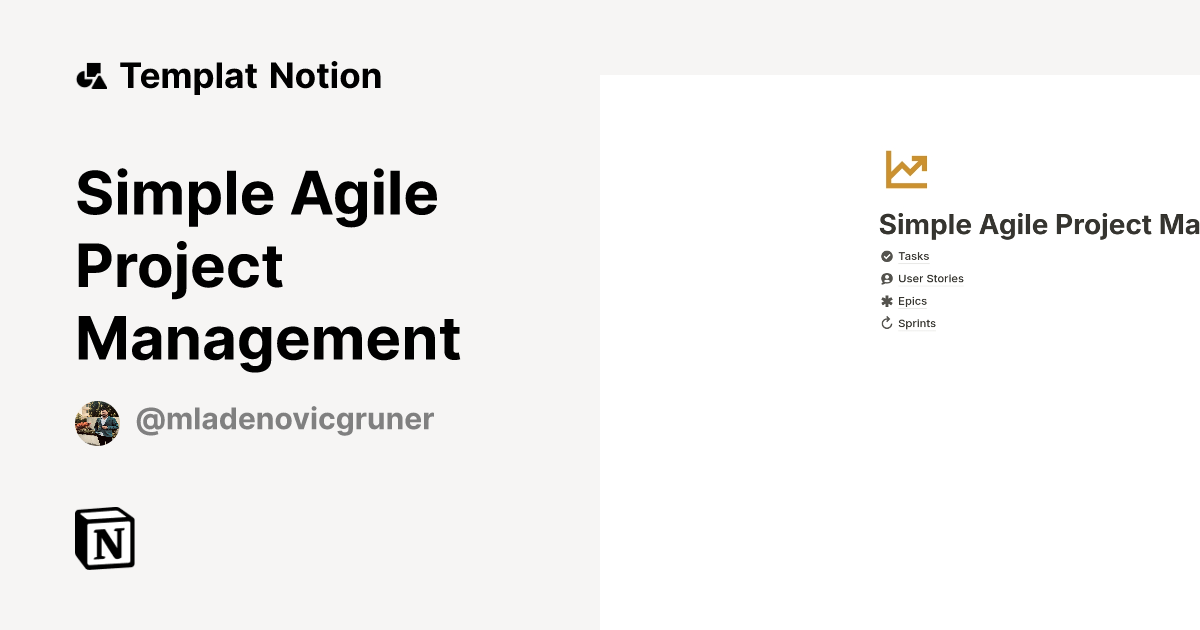 Simple Agile Project Management Templat oleh Nikola Mladenovic | Notion ...