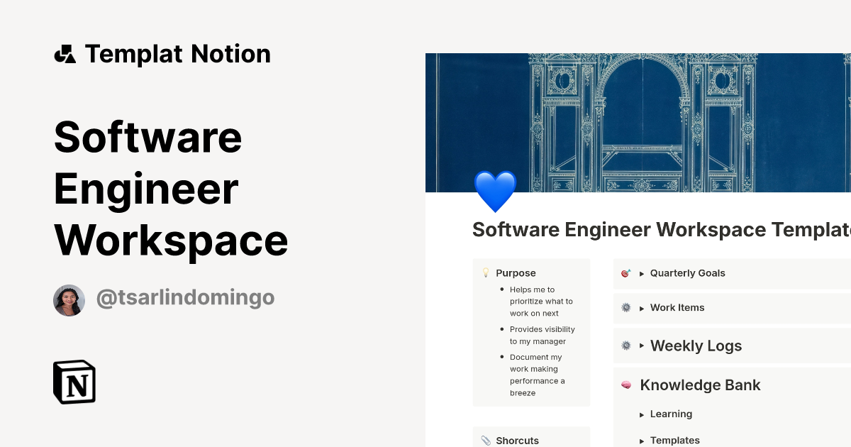 Templat Software Engineer Workspace | Notion Marketplace