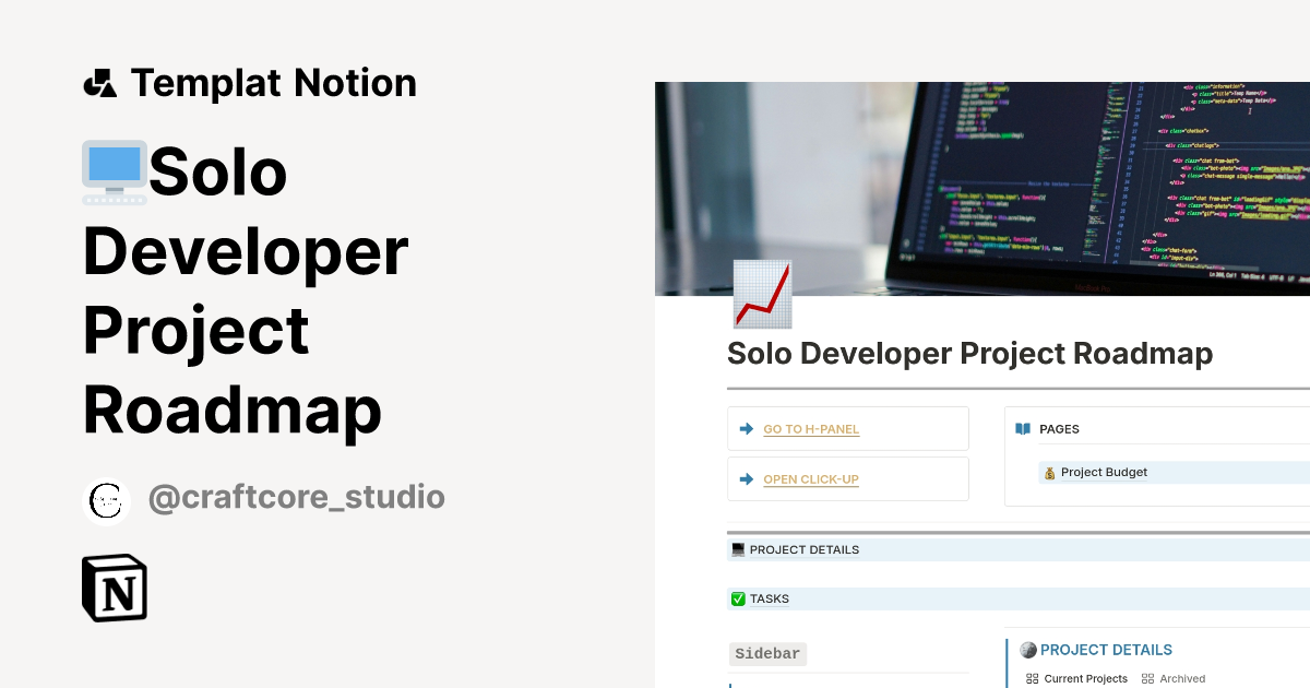 Templat 🖥️Solo Developer Project Roadmap | Notion Marketplace