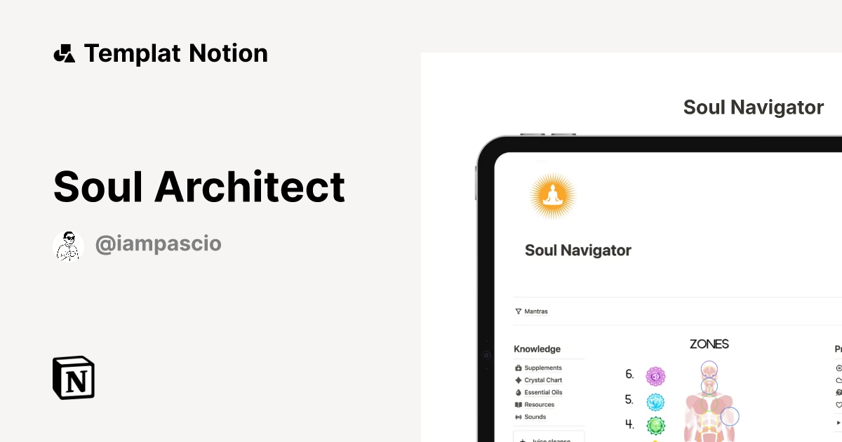 Templat Soul Architect | Notion Marketplace