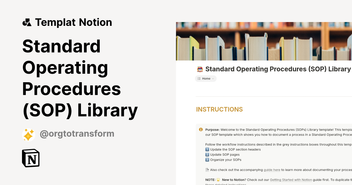 Standard Operating Procedures (SOP) Library Templat oleh Regine ...