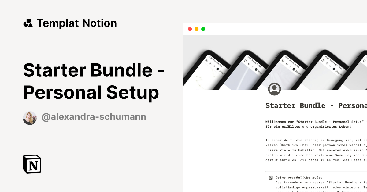Templat Starter Bundle - Personal Setup | Notion Marketplace