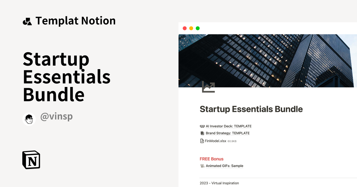 Templat Startup Essentials Bundle | Notion Marketplace