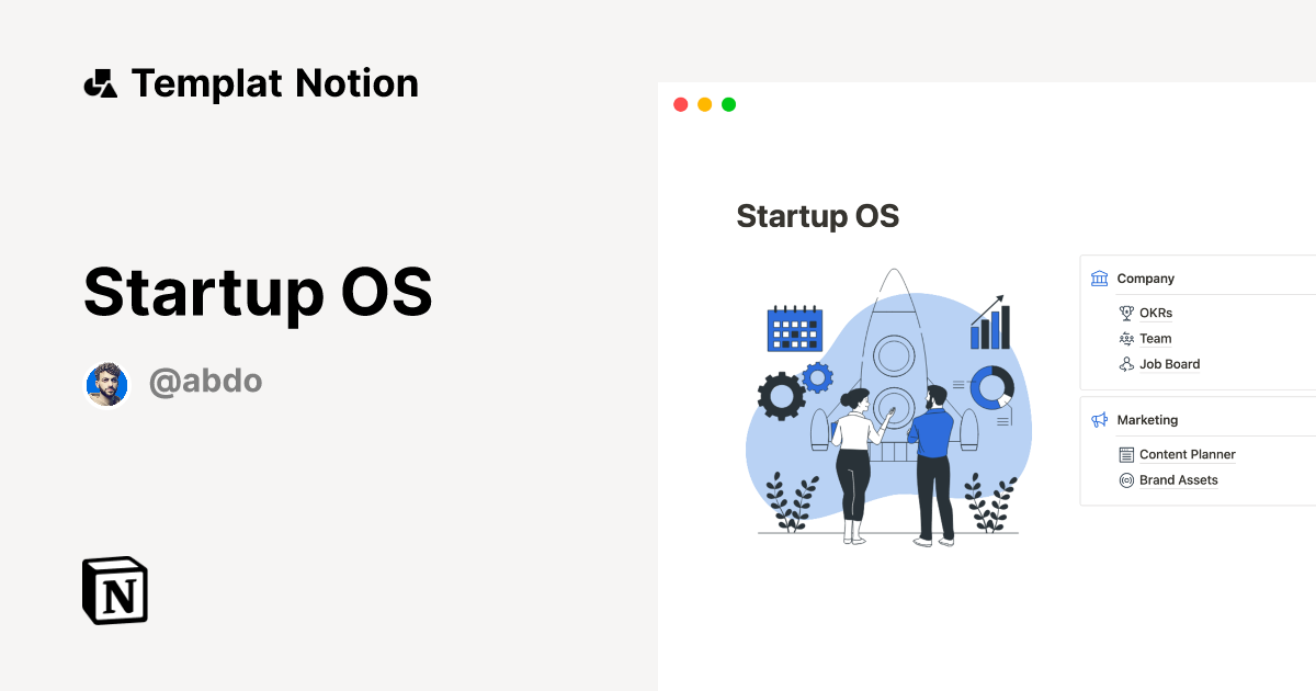 Templat Startup OS | Notion Marketplace