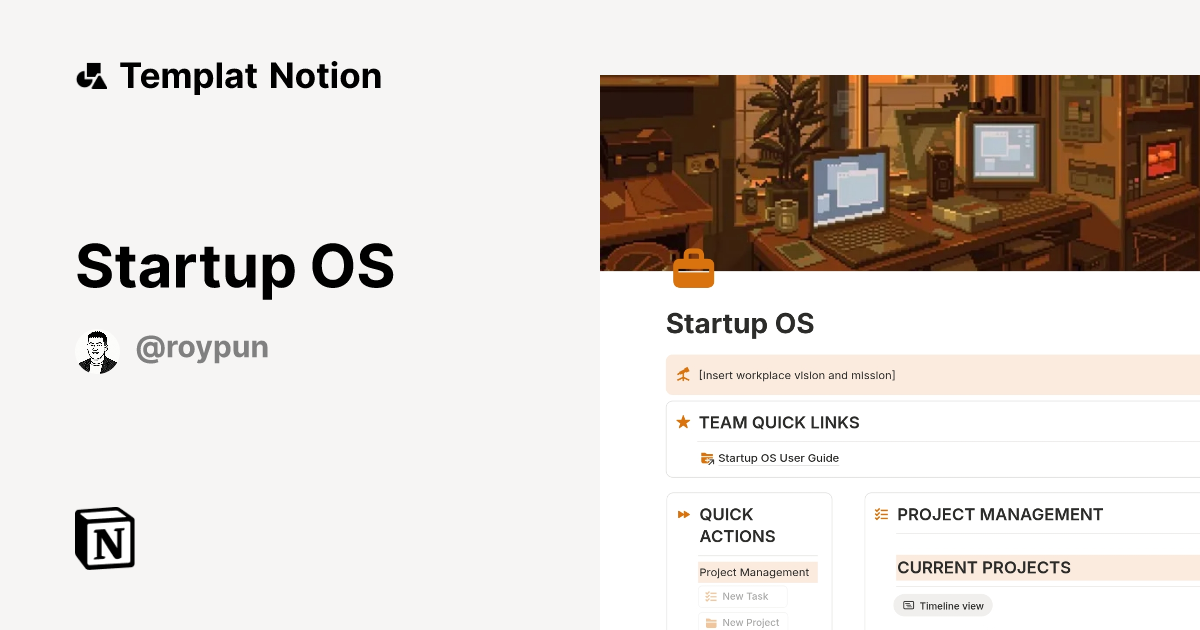 Templat Startup OS | Notion Marketplace