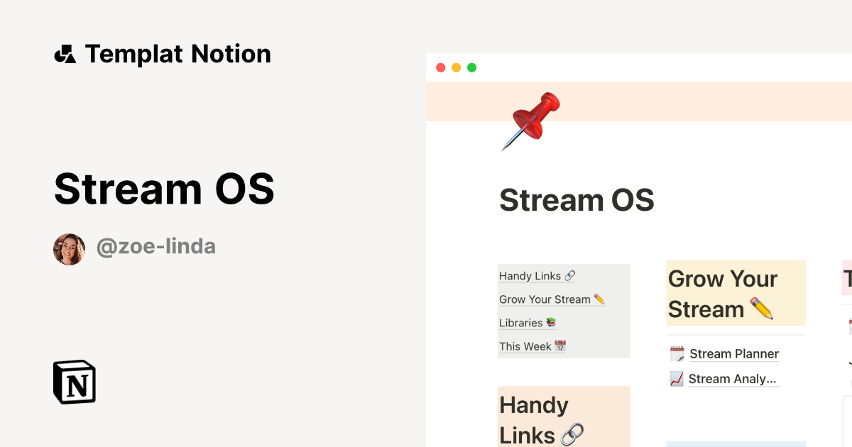 Templat Stream OS | Notion Marketplace