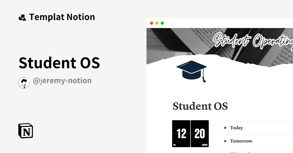 Templat Student OS | Notion Marketplace