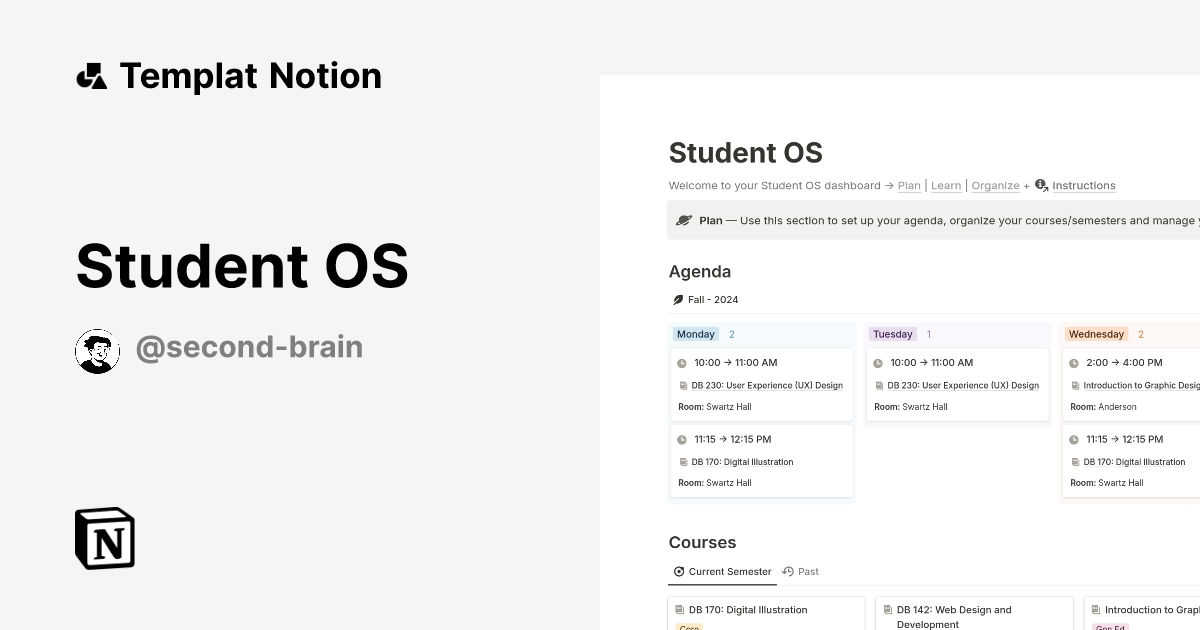 Templat Student OS | Notion Marketplace