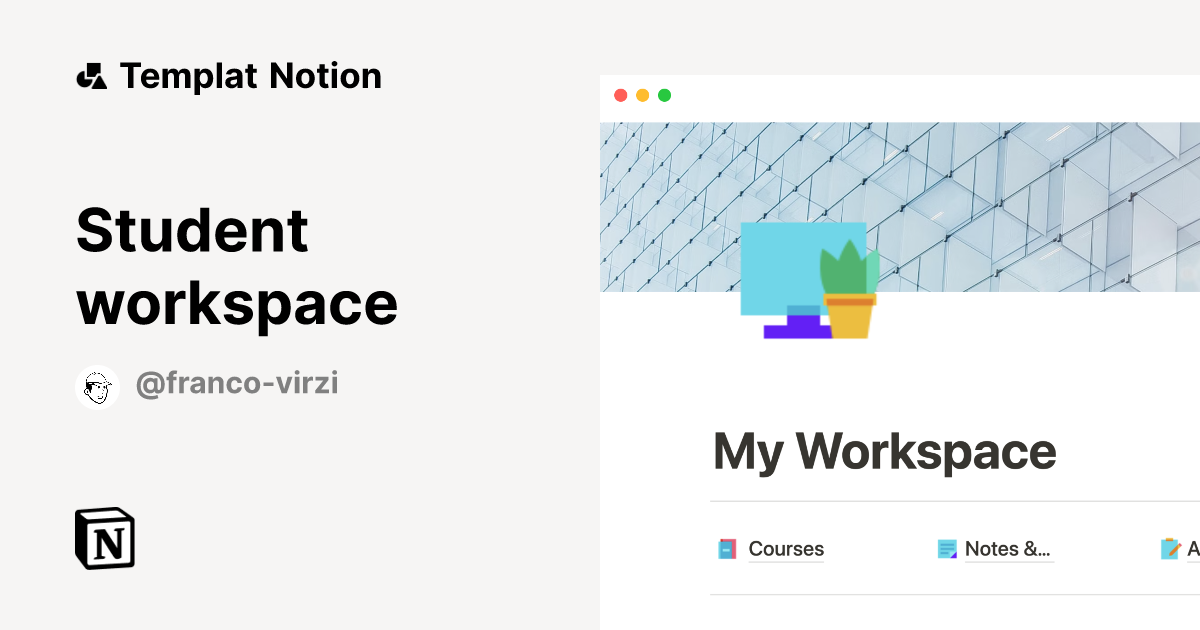 Templat Student workspace | Notion Marketplace