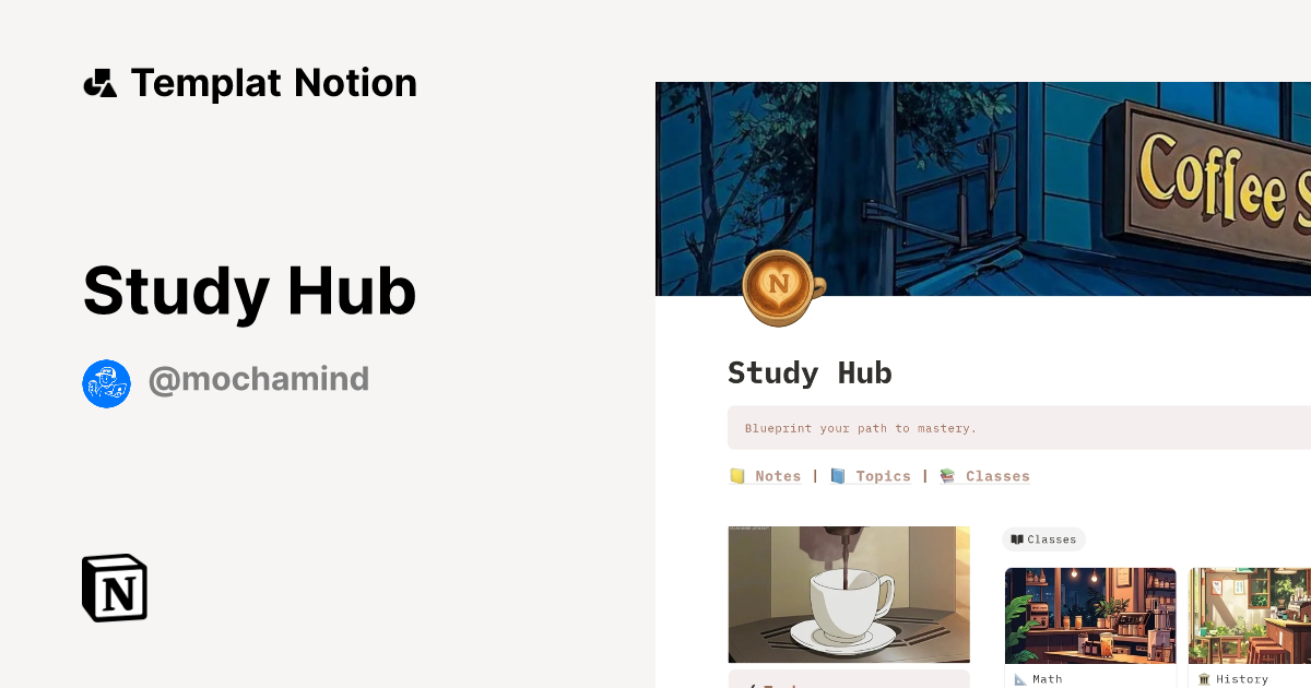 Templat Study Hub | Notion Marketplace
