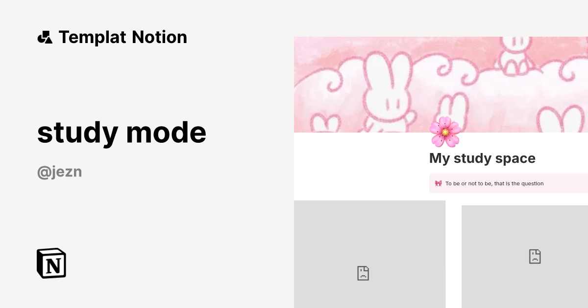 study mode Templat oleh jez | Notion Marketplace