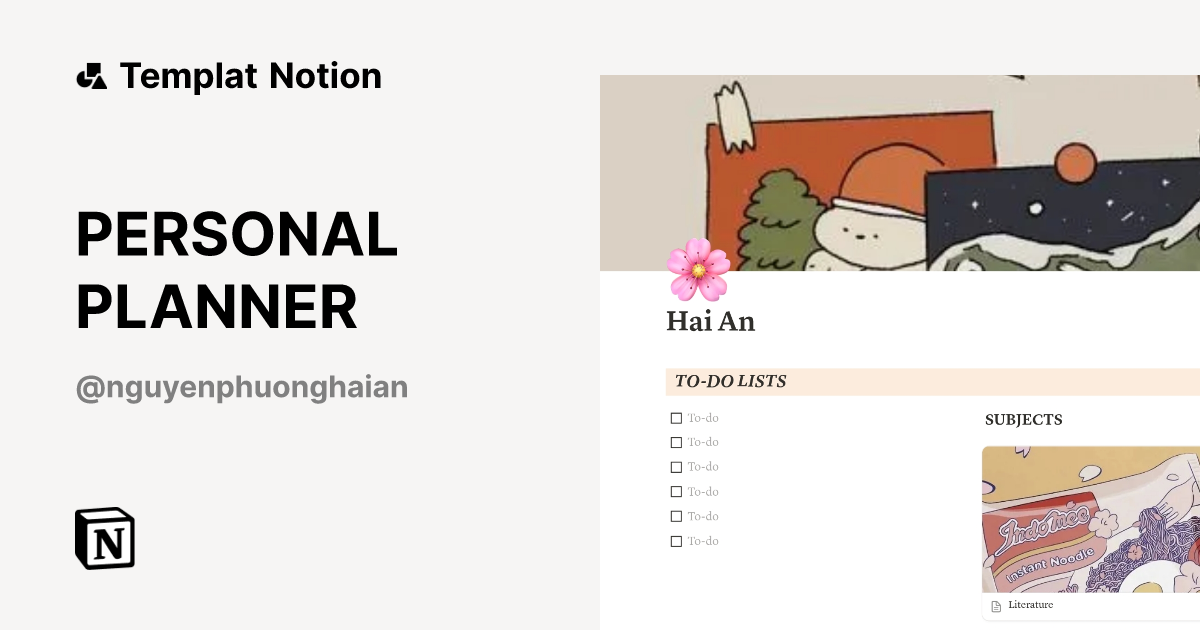 Templat PERSONAL PLANNER | Notion Marketplace
