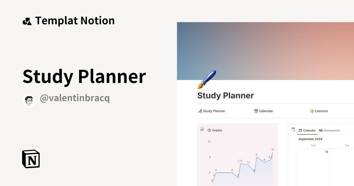 Templat Study Planner | Notion Marketplace