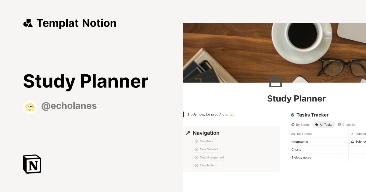 Templat Study Planner | Notion Marketplace