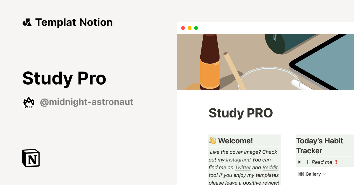 Templat Study Pro | Notion Marketplace
