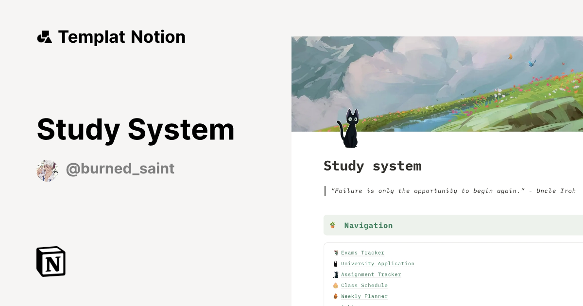 Study System Templat oleh Santi | Notion Marketplace