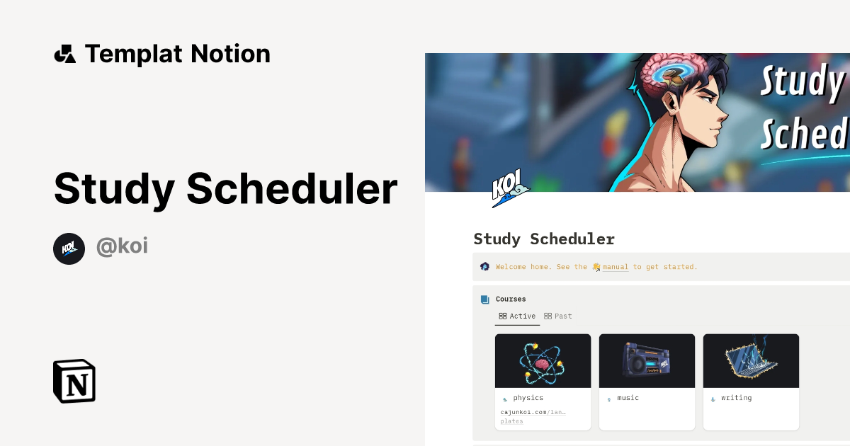 Templat Study Scheduler | Notion Marketplace