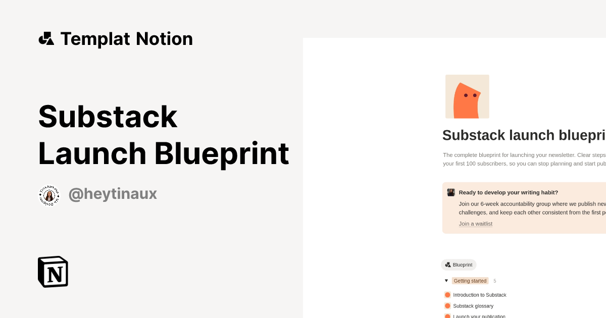 Templat Substack Launch Blueprint | Notion Marketplace