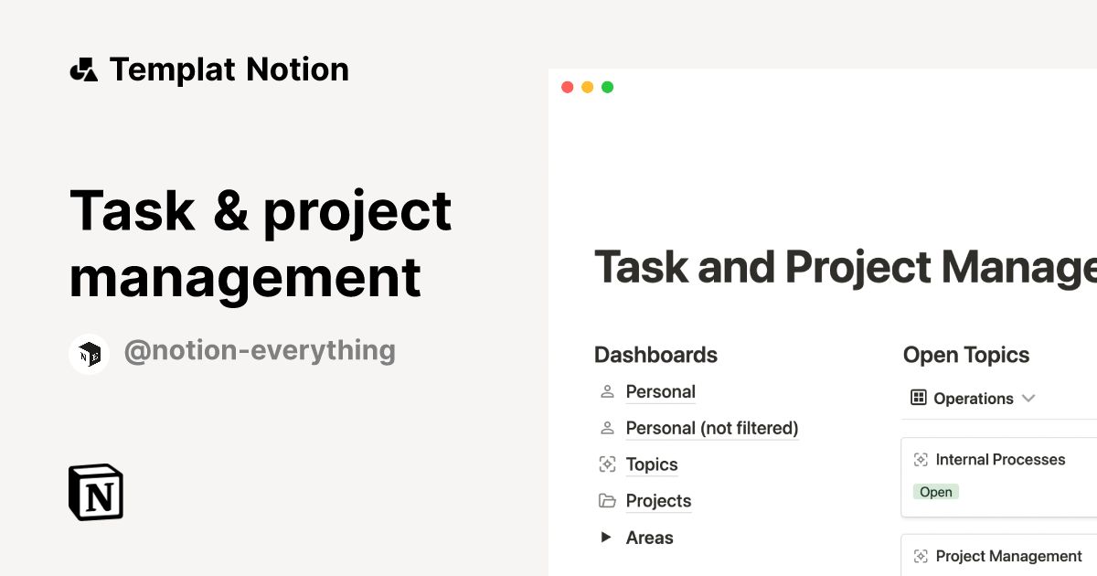 Templat Task & project management | Notion Marketplace