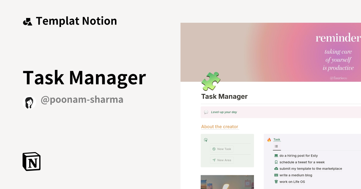 Templat Task Manager | Notion Marketplace