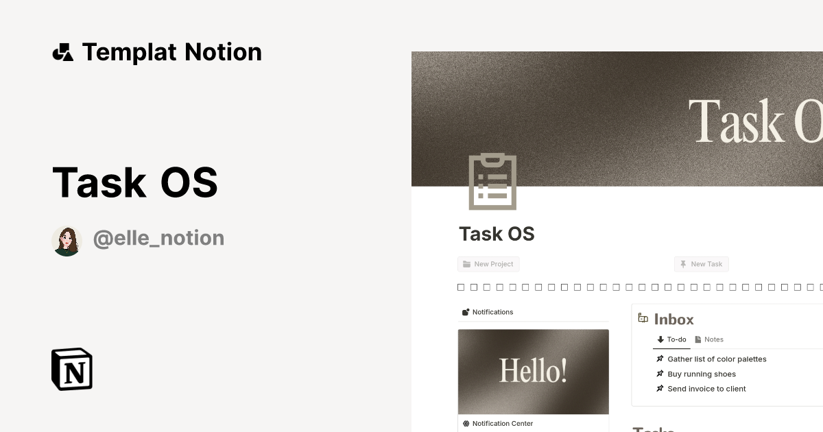 Templat Task OS | Notion Marketplace