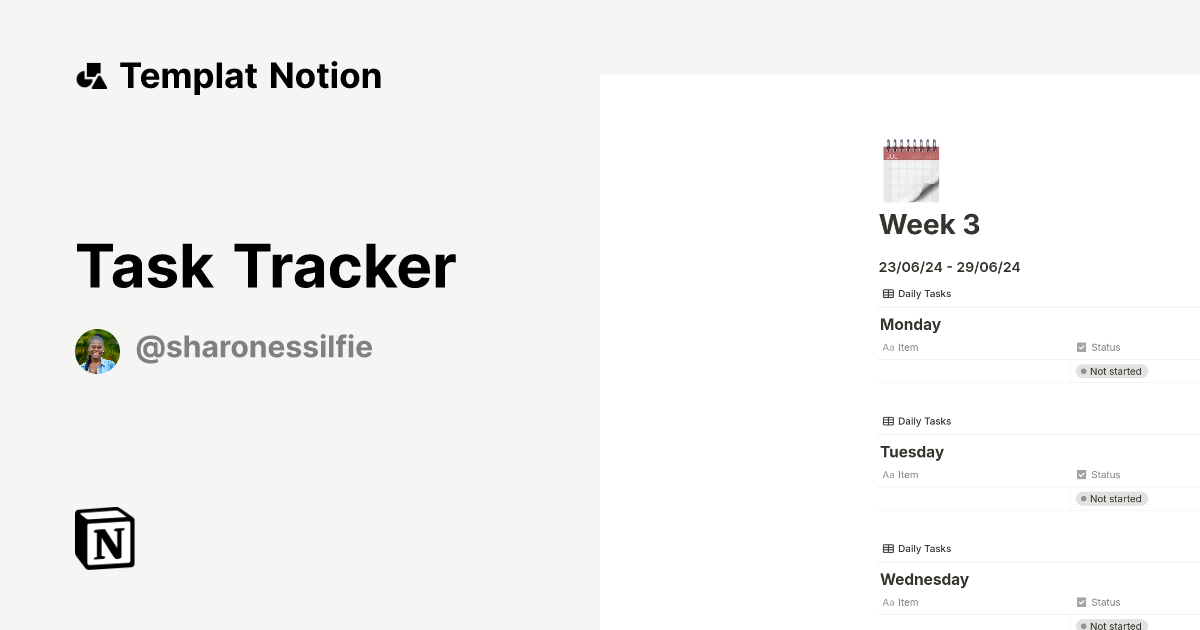 Templat Task Tracker | Notion Marketplace