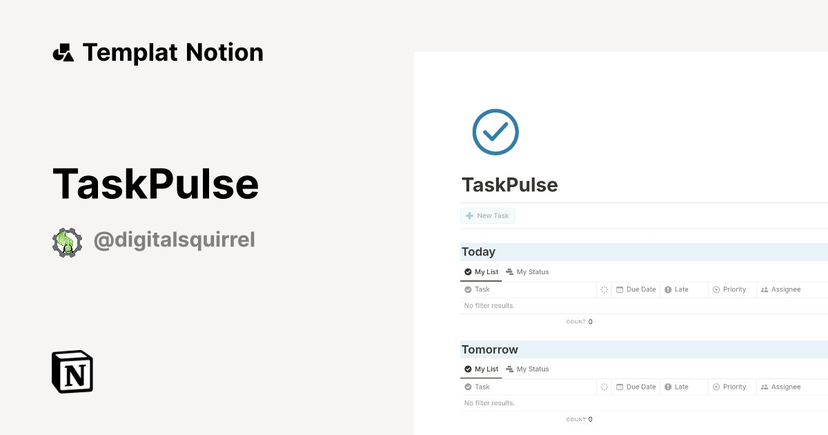 Templat TaskPulse | Notion Marketplace